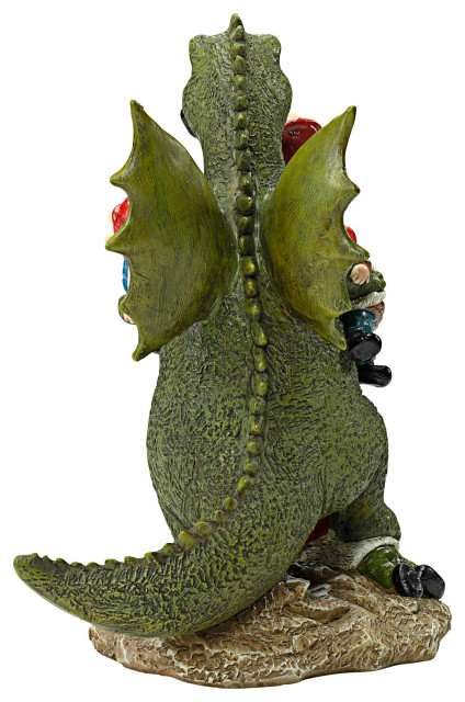 Dragon's Gonna Get Ya! Garden Gnome Apocalypse Statue - Contemporary ...