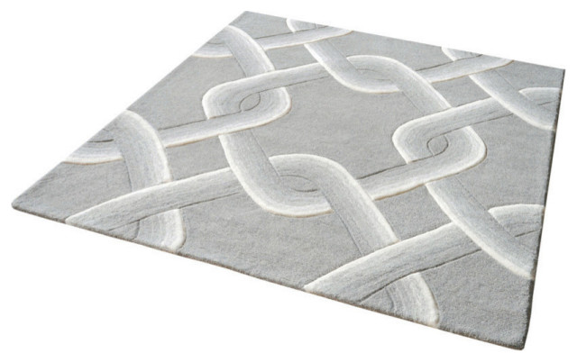 Desna Handtufted Wool Rug, Gray, 16x16 - Contemporary - Area Rugs - by ...