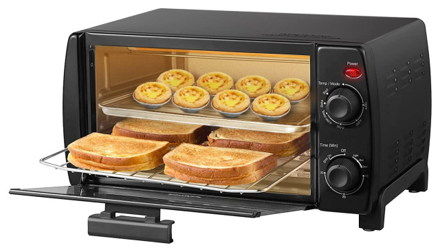 4 Slice Small Toaster Oven Countertop, Retro Compact Design, Multi ...