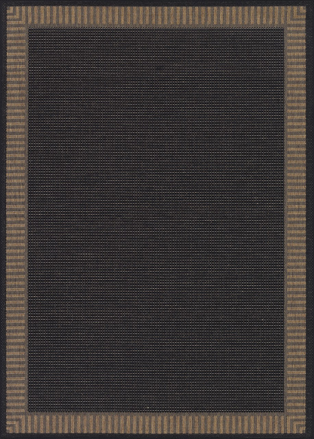 Couristan Recife Wicker Stitch Black-Cocoa Rug 7'6"x10'9 ...