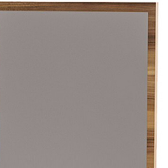 Benzara BM233595 Rectangular Wooden Frame Mirror With Grain Details ...