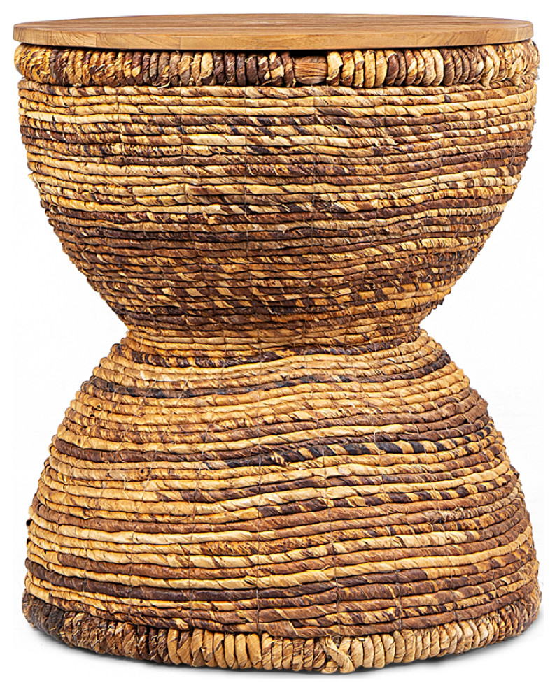 Hourglass Wooden Stool | dBodhi Rebana Bass - Tropical - Accent And ...