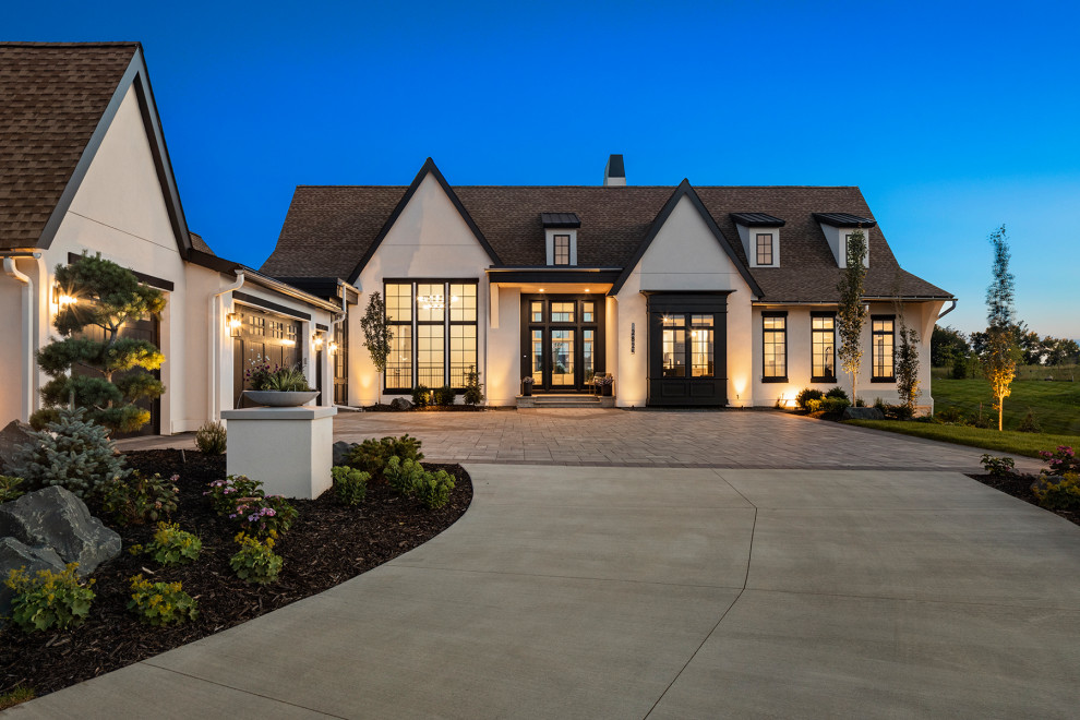 Transitional Modern Tudor Rambler - Transitional - Exterior ...