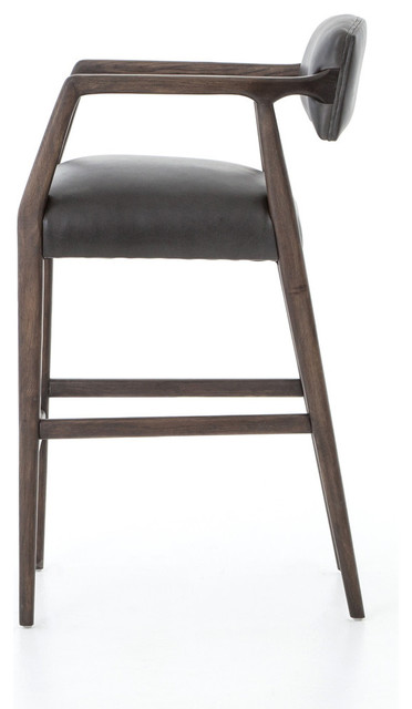 Abbott Tyler Bar Stool, Chaps Leather - Midcentury - Bar Stools And ...