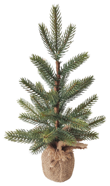 Artificial Pine Tree With Natural Jute Base Christmas Decoration 14 ...