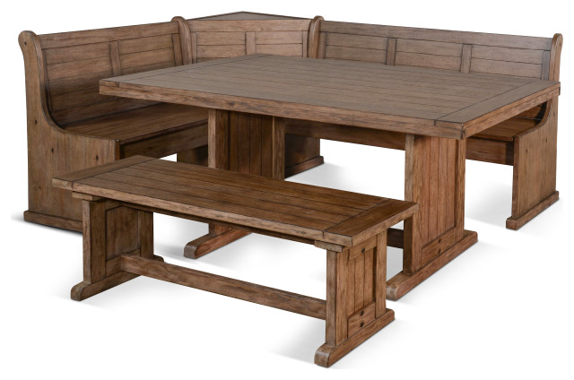 Doe Valley Breakfast Nook Set - Rustic - Dining Sets - by Homesquare ...