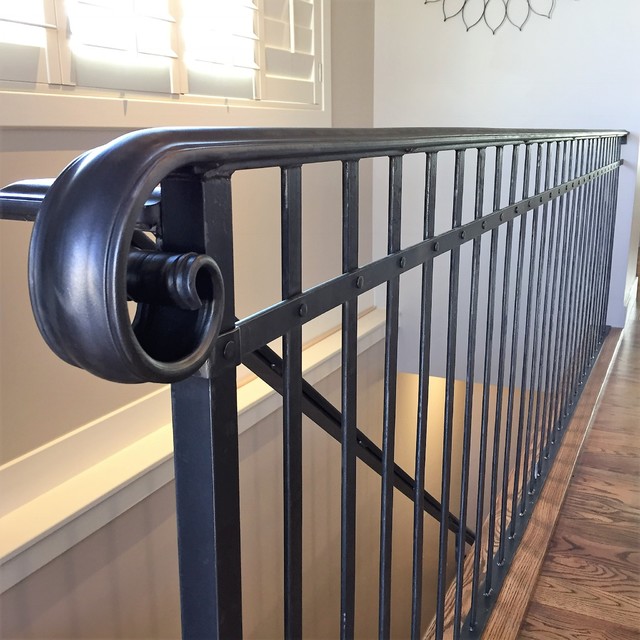 Aspen Metals Interior Metal Railing - Traditional - Staircase - Salt ...
