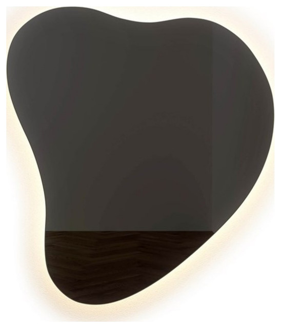 TOV Furniture Phoebe Teardrop Glass Wall Mirror with LED Lights in ...