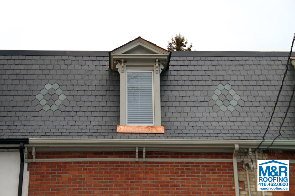Slate tiles on mansard roof - Cabbagetown, Toronto - Victorian ...