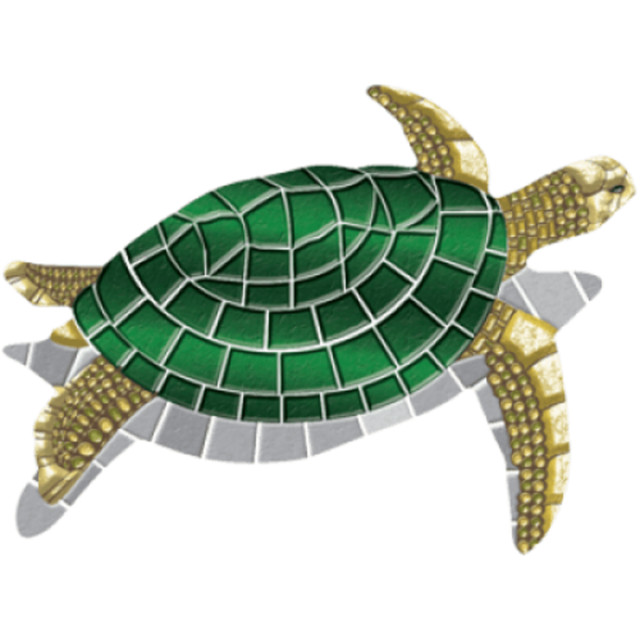 Drop-In Turtle Vinyl Swimming Pool Mat, 40" X 30" - Beach Style ...