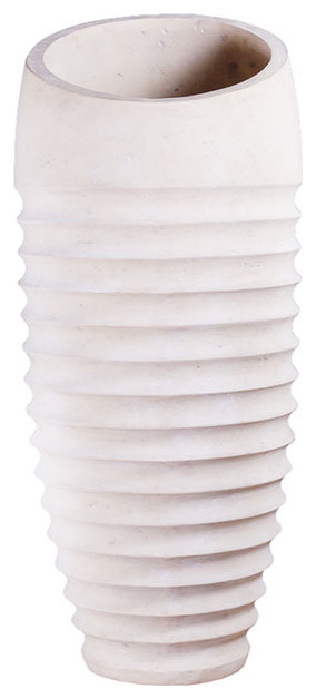 JP Planter, Roman Stone, Large, 26x26x62"h - Industrial - Outdoor Pots ...