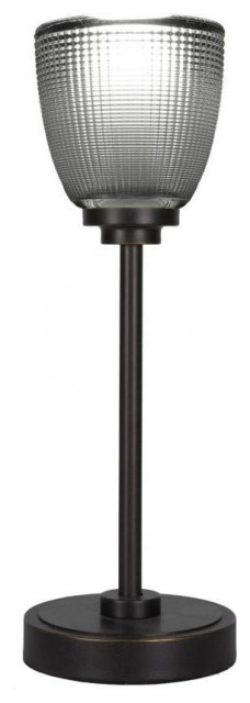 Luna Table Lamp With 5" Clear Ribbed Glass - Transitional - Table Lamps ...
