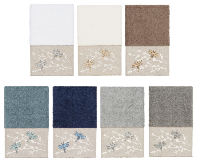 Linum Home Textiles Turkish Cotton Braelyn Embellished Hand Towel ...