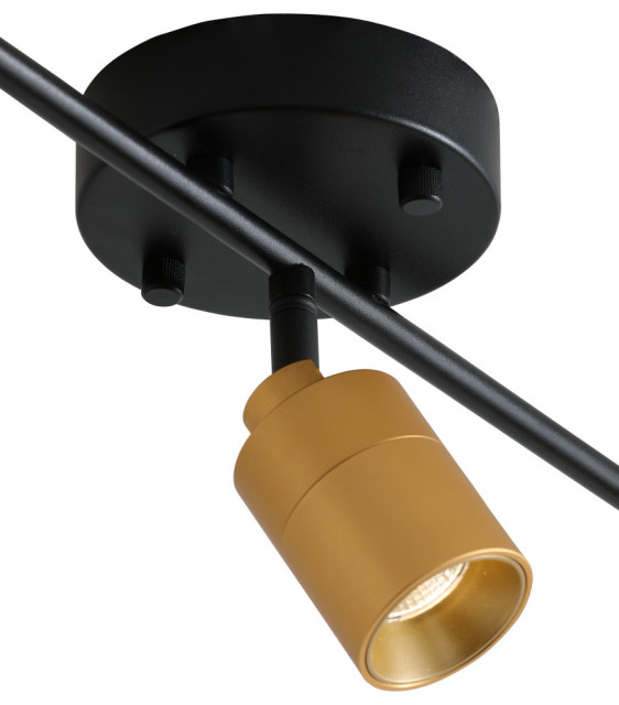 VidaLite Shura LED Flush Mount FIxed Track Light, 3-Light - Transitional - Track Lighting Kits ...