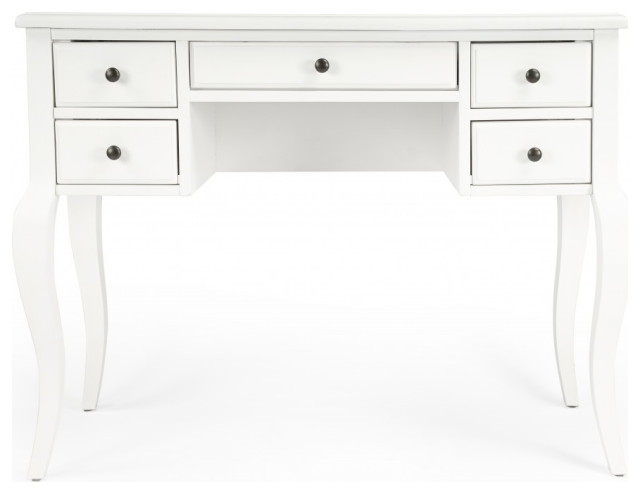 Cottage White Writing Desk - Traditional - Desks And Hutches - by ...