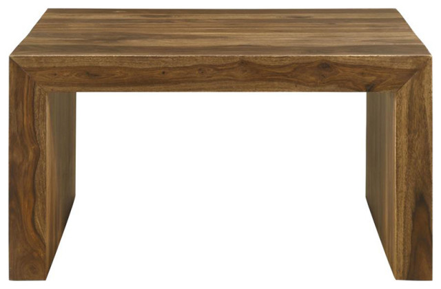 Square Wooden Coffee Table, Auburn - Transitional - Coffee Tables - by ...