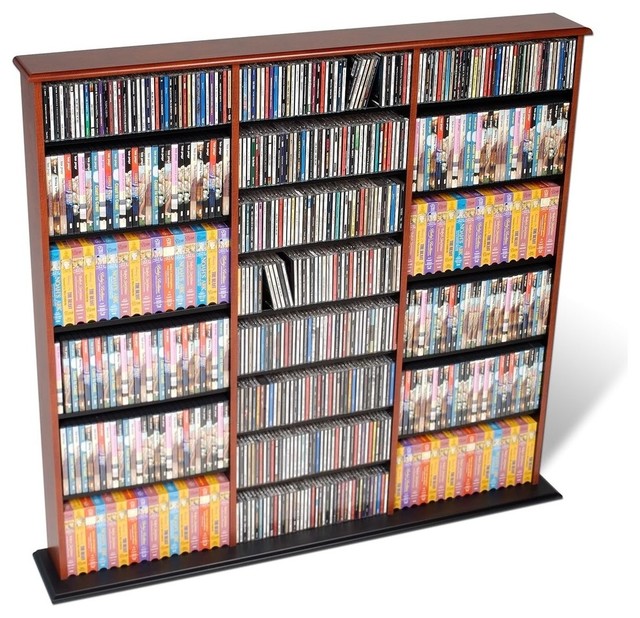 Prepac 51" Triple CD DVD Wall Media Storage Rack in Black ...
