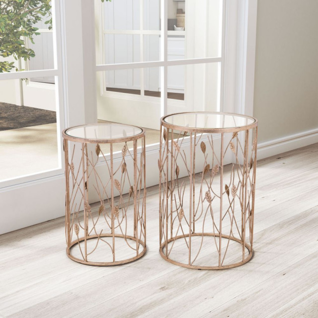 Sage Side Tables Gold, 2-Piece Set - Contemporary - Coffee Table Sets ...