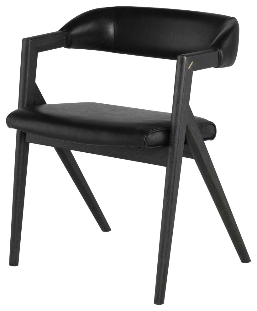Anita Raven Leather Dining Chair - Midcentury - Dining Chairs - by ...