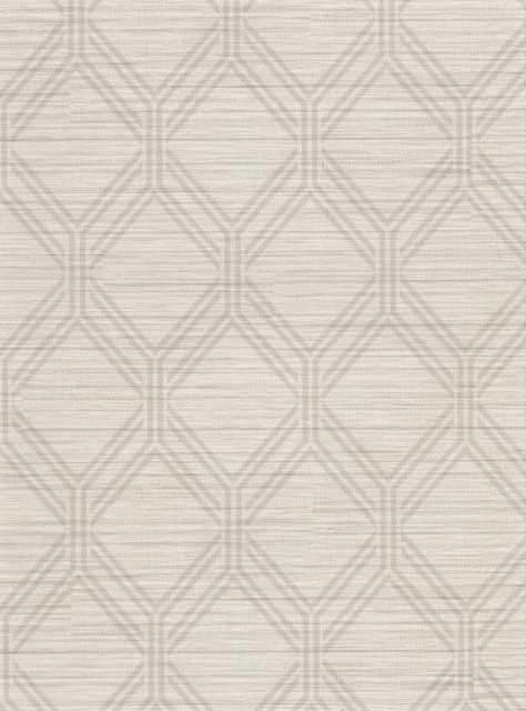 Vaughan Taupe Geometric Wallpaper, Bolt - Contemporary - Wallpaper - by ...