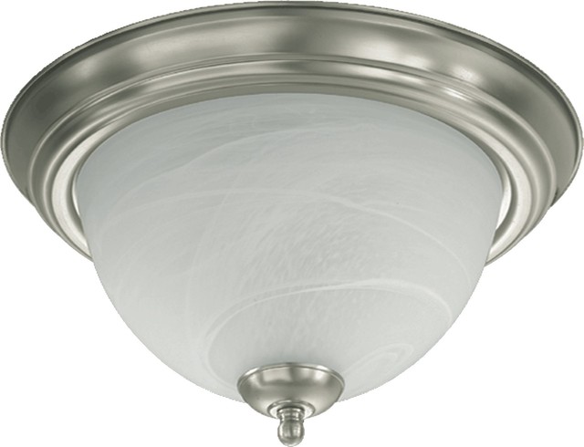 Quorum 11" Flush Mount 3066-11-65 - Satin Nickel - Traditional - Flush ...