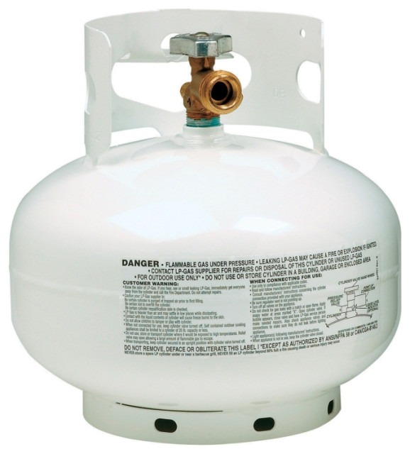 Manchester Tank 10393-1 Vertical ACME/OPD Propane Gas Cylinder, White ...