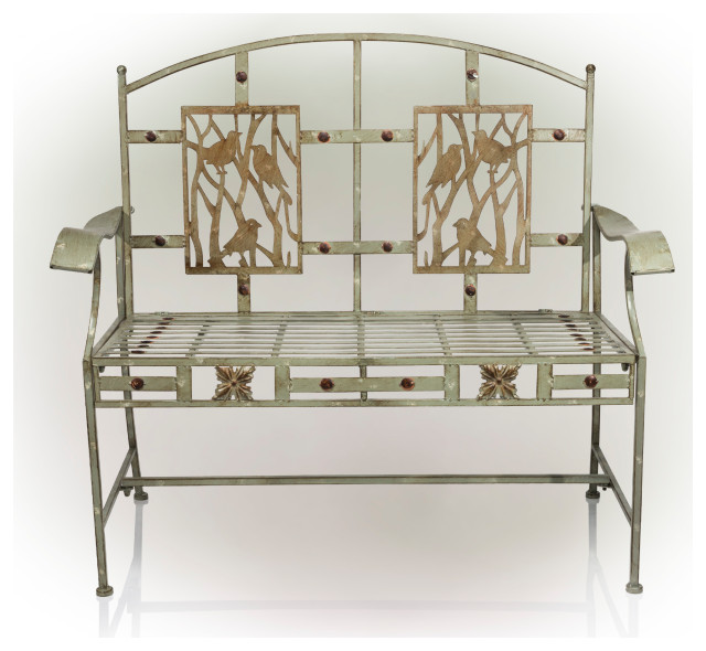 Birds on Branches Garden Bench - Farmhouse - Outdoor Benches - by ...