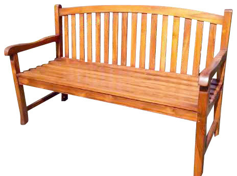 Teak Java Bench with Arc Top Back Support, Three Seater - Asian ...