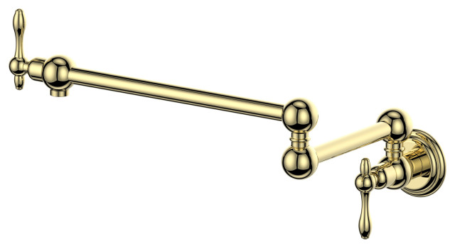 ZLINE Rembrandt Pot Filler, Polished Gold, REM-FPF-PG - Traditional ...