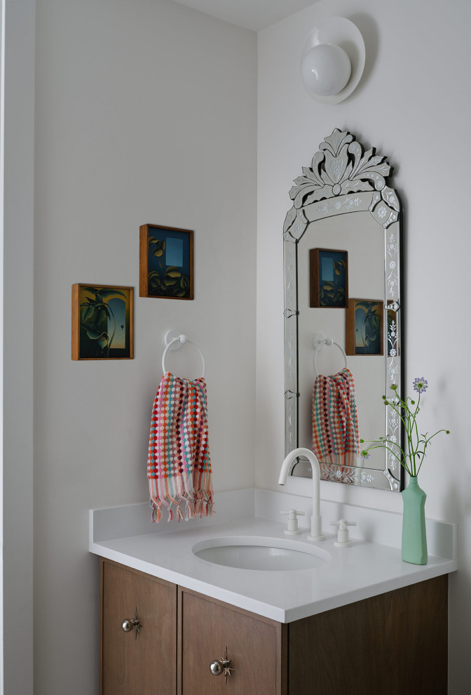 Colorful Condo Remodel - Eclectic - Powder Room - Chicago - by Sarah ...