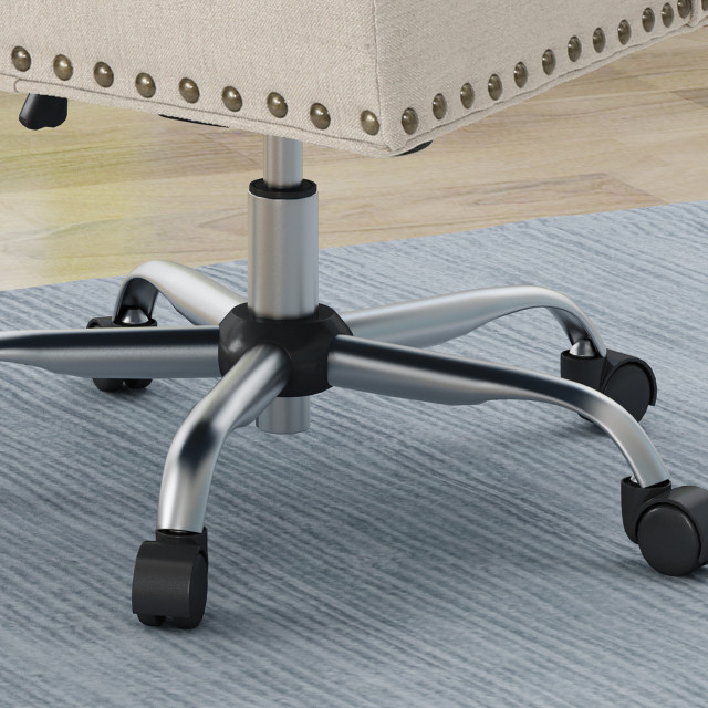 GDF Studio Quentin Contemporary Fabric Swivel Office Chair ...