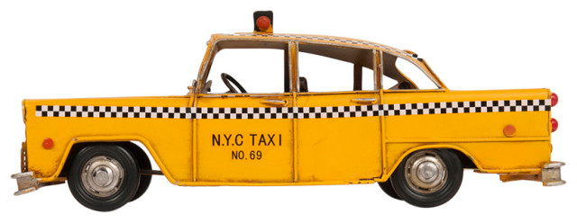 HANDMADE CLASSIC NEW YORK CITY TAXI MODEL Collectible Metal scale model ...