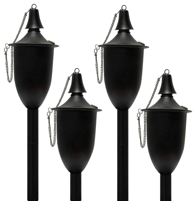 Small Elegant Tiki Style Torch With Pole and Snuffer - Transitional ...