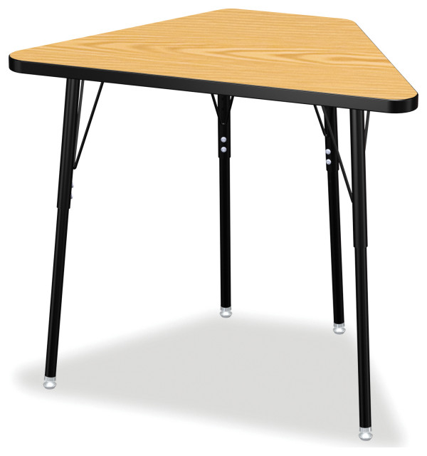 Berries Tall Trapezoid Desk - Maple/Black/All Black - Contemporary ...