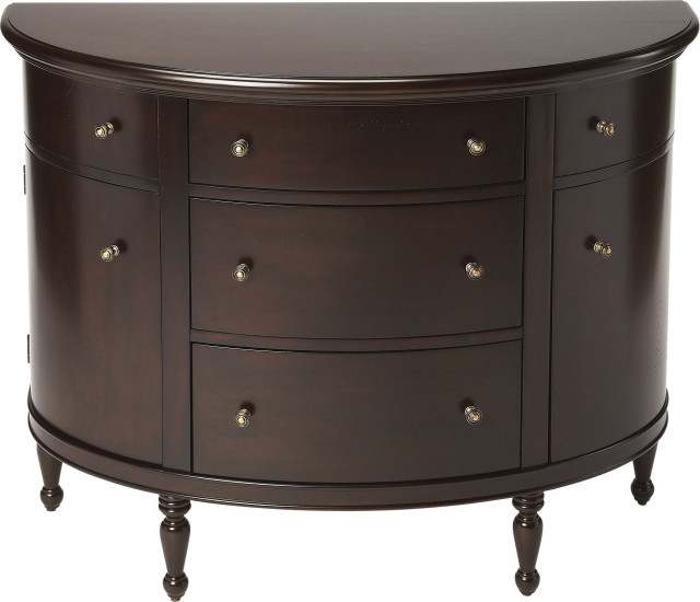 Bedford Mahogany Demilune Console Chest - Traditional - Console Tables ...