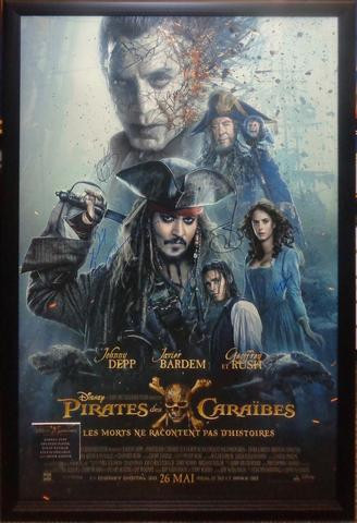 Pirates Of The Caribbean French Version Signed Movie Poster, Custom ...
