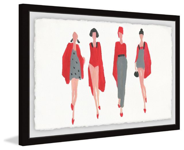 "Catwalk Professionals" Framed Painting Print, 45"x30" - Contemporary ...