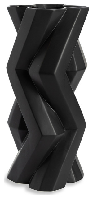 Geometrical Black Ceramic Vase | Liang & Eimil Boccio - Contemporary ...
