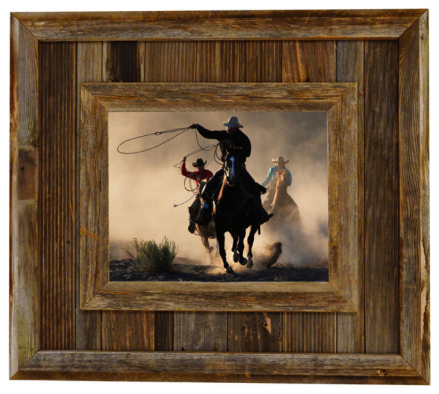 Durango Rustic Barnwood Picture Frame, Western Aged Wood Frame, 8.5"x11 ...