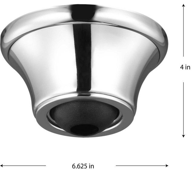 Accessory Ceiling Fan Canopy Polished Chrome, 6.625 in x 6.625 in x 4 ...