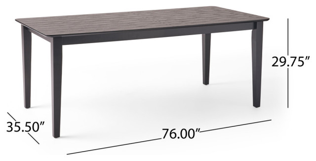 Odelia Rectangular 8-Seat Farmhouse Dining Table - Transitional ...