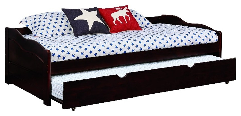 Furniture of America Bateman Wood Daybed with Care Kit in Cherry ...