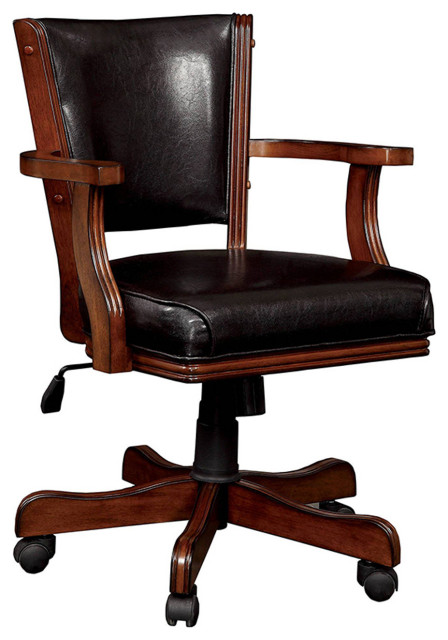 Leatherette Arm Chair, Inter-Changeable Design - Transitional - Office ...