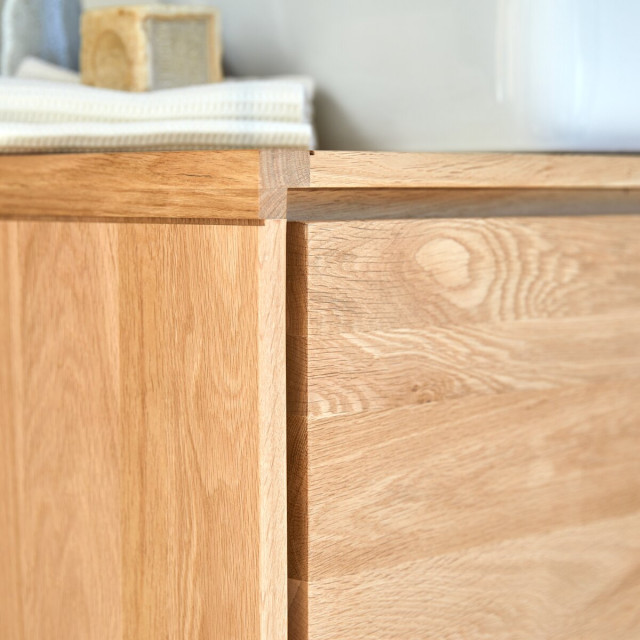 Contemporary Oak Single Vanity Unit | Tikamoon Jonak - Midcentury ...
