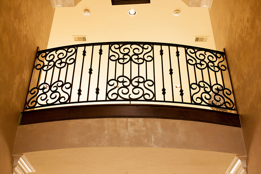 Custom Iron Staircase & Railing - Mediterranean - Staircase - Houston ...