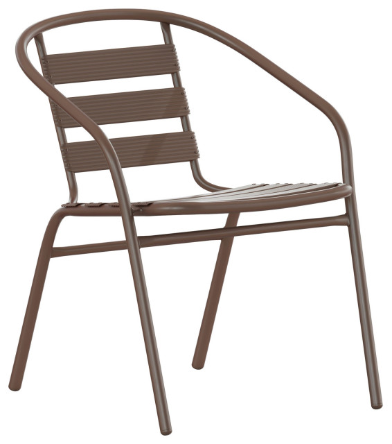 Bronze Metal Slat Chair - Transitional - Outdoor Dining Chairs - by ...