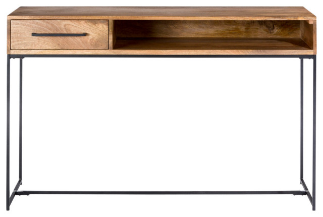 50 Inch Console Table Natural Scandinavian Moe's Home - Scandinavian ...