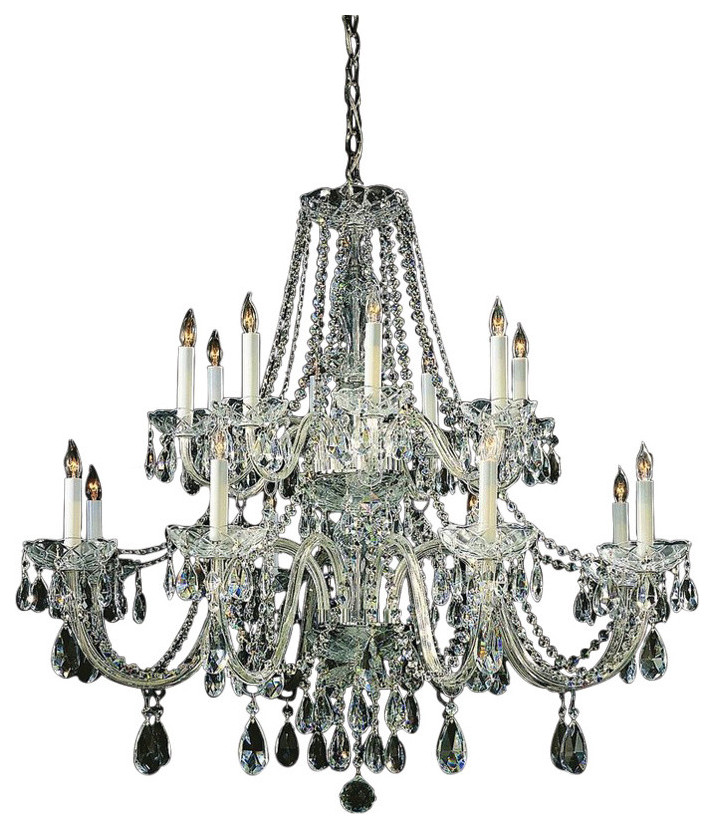Traditional Crystal 16 Light Clear Swarovski Strass Chrome Crystal ...
