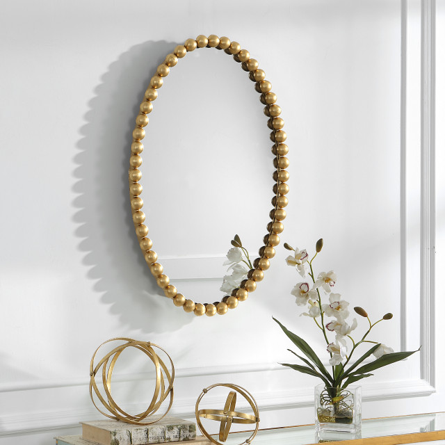 Uttermost Serna Gold Oval Mirror - Traditional - Wall Mirrors - by ...