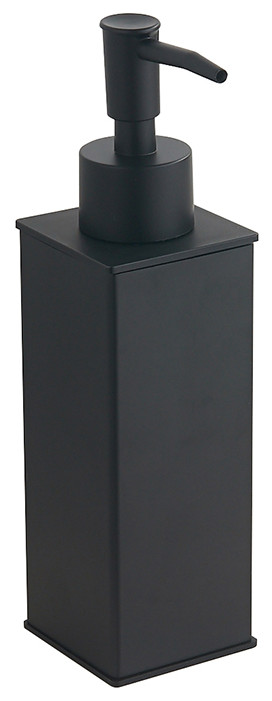 Modern Matte Black Soap Dispenser - Contemporary - Soap & Lotion ...